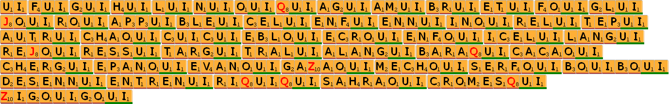 Liste des 51 mots se terminant par UI